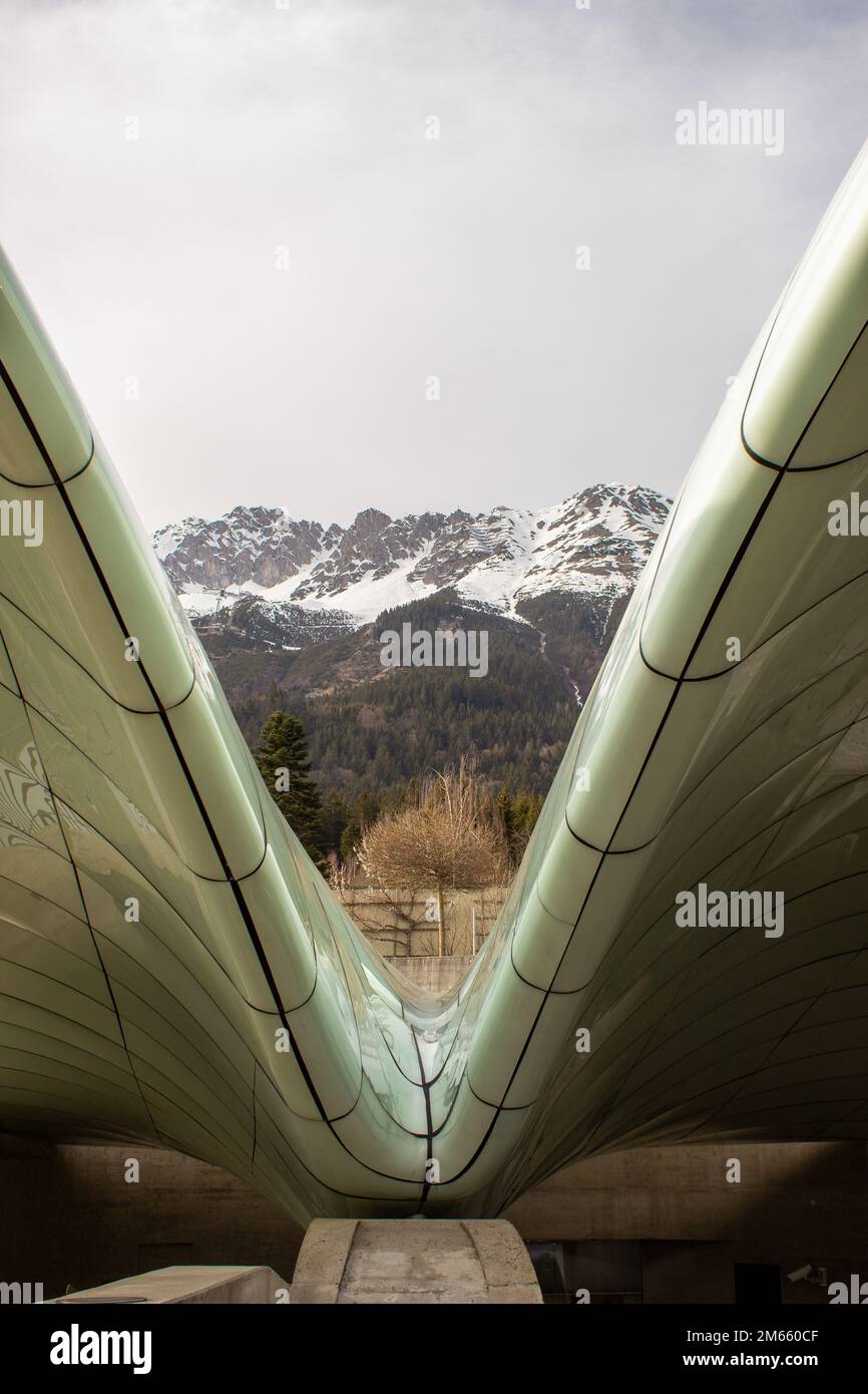View of Nordkette mountain range from the Hungerburg station, funicular ...