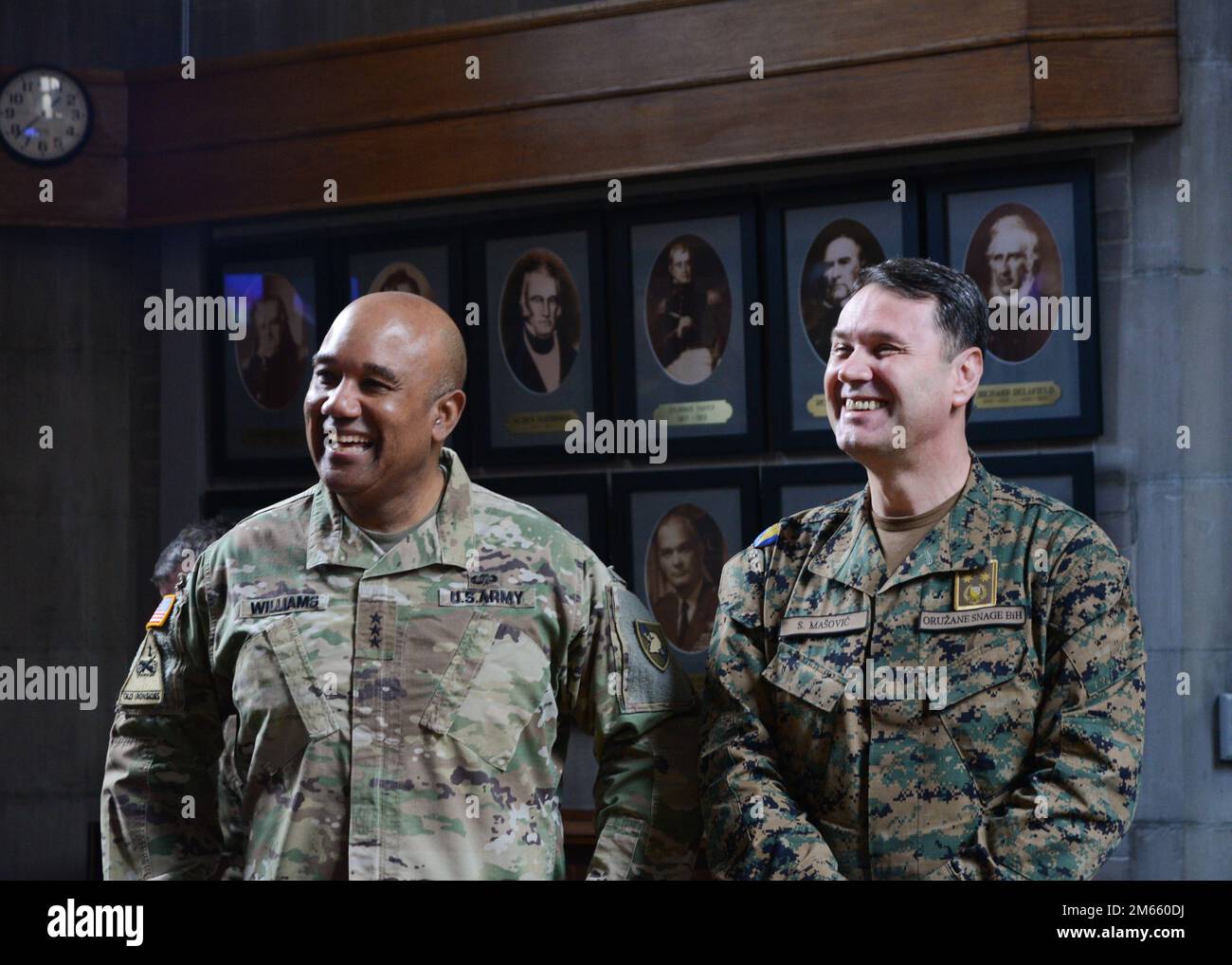 Lt. Gen. Darryl A. Williams (left), superintendent of the U.S. Military ...