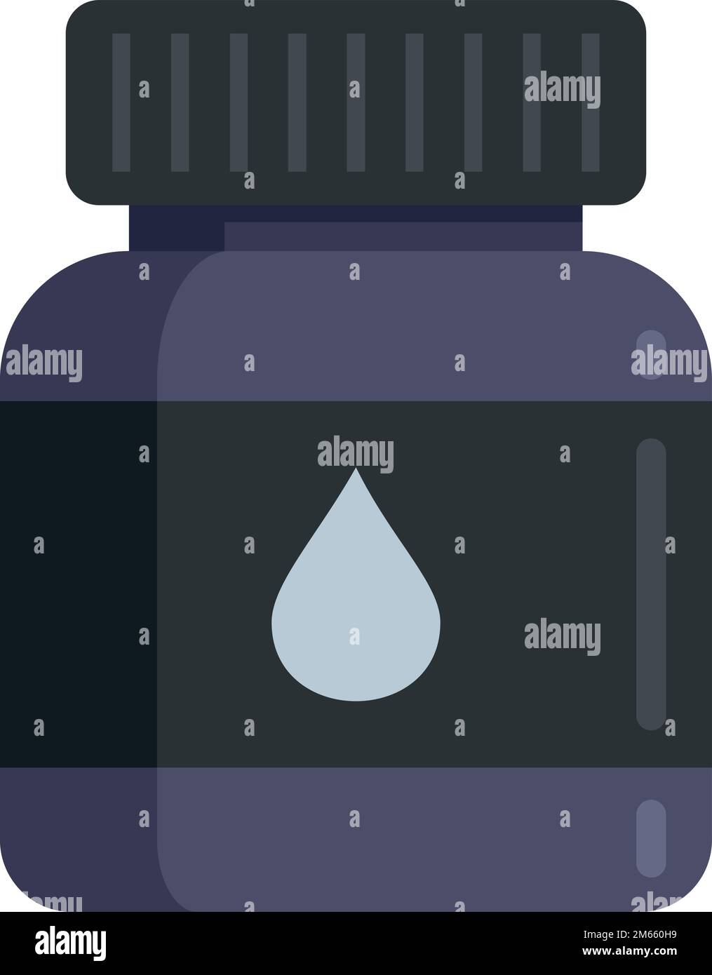 Ink pot icon flat vector. Sign drawing. Writing pencil isolated Stock ...