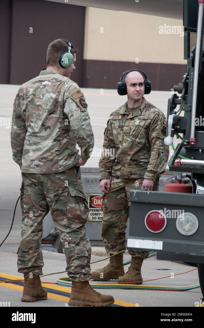 Members of the 509th Logistics Readiness Squadron, operate a refueling ...