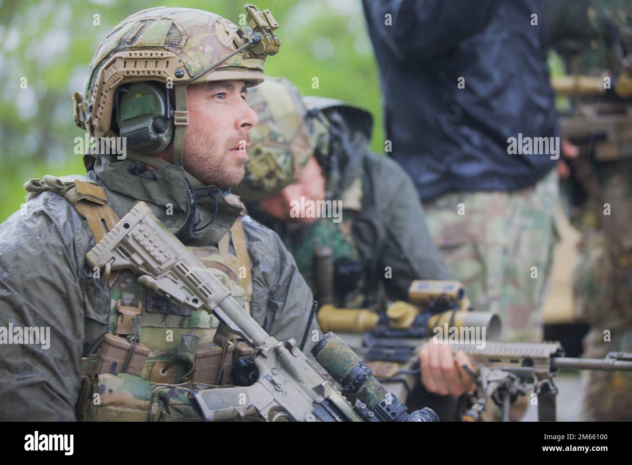 A group of Dutch Snipers, load their assigned weapons before the "Spawn ...