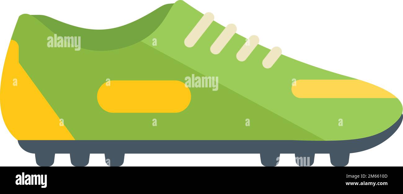 Football shoe icon flat vector. Sport pair. Running spikes isolated ...