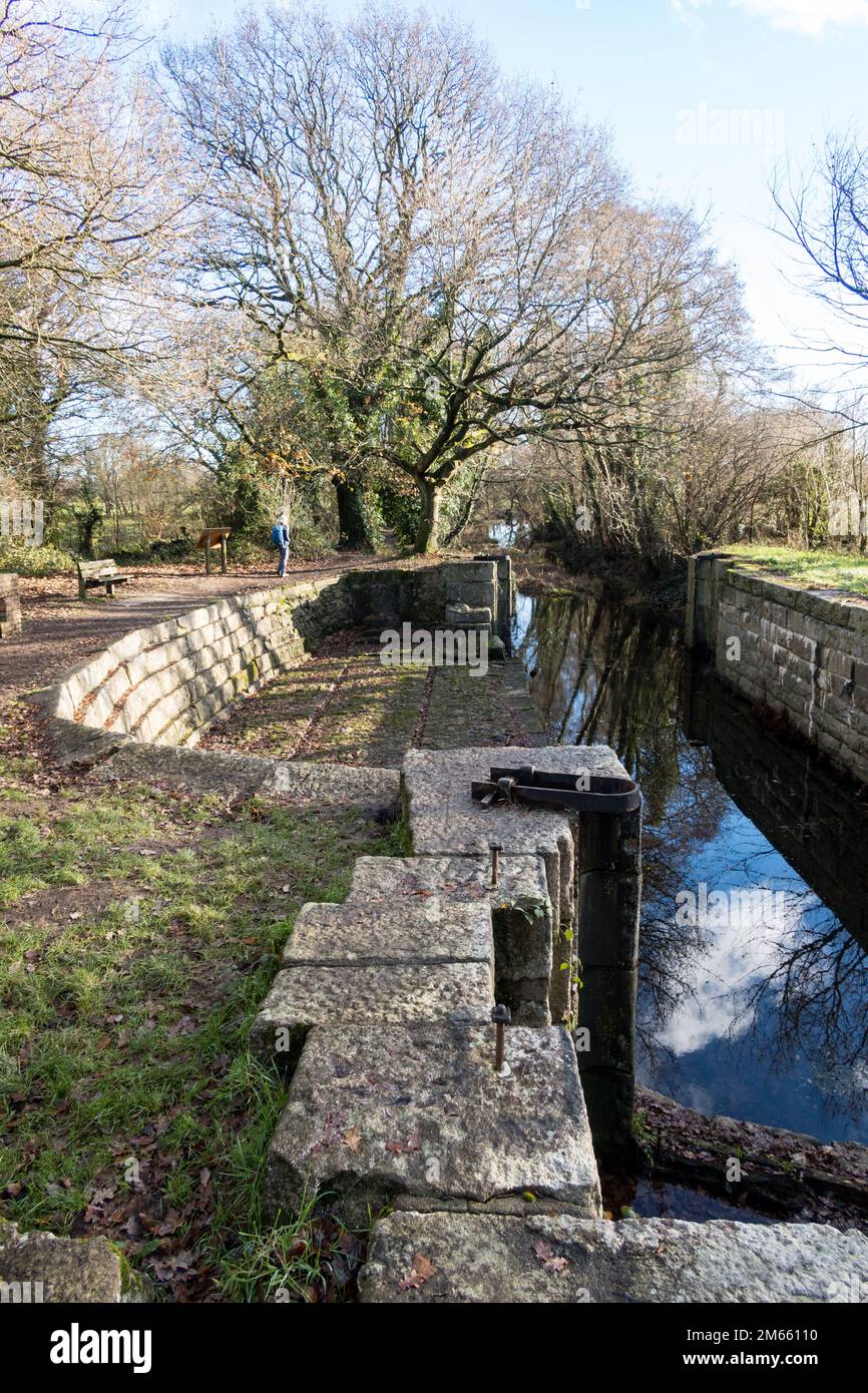 UK, England, Devonshire. The Stover Canal Graving Dock Lock on The ...
