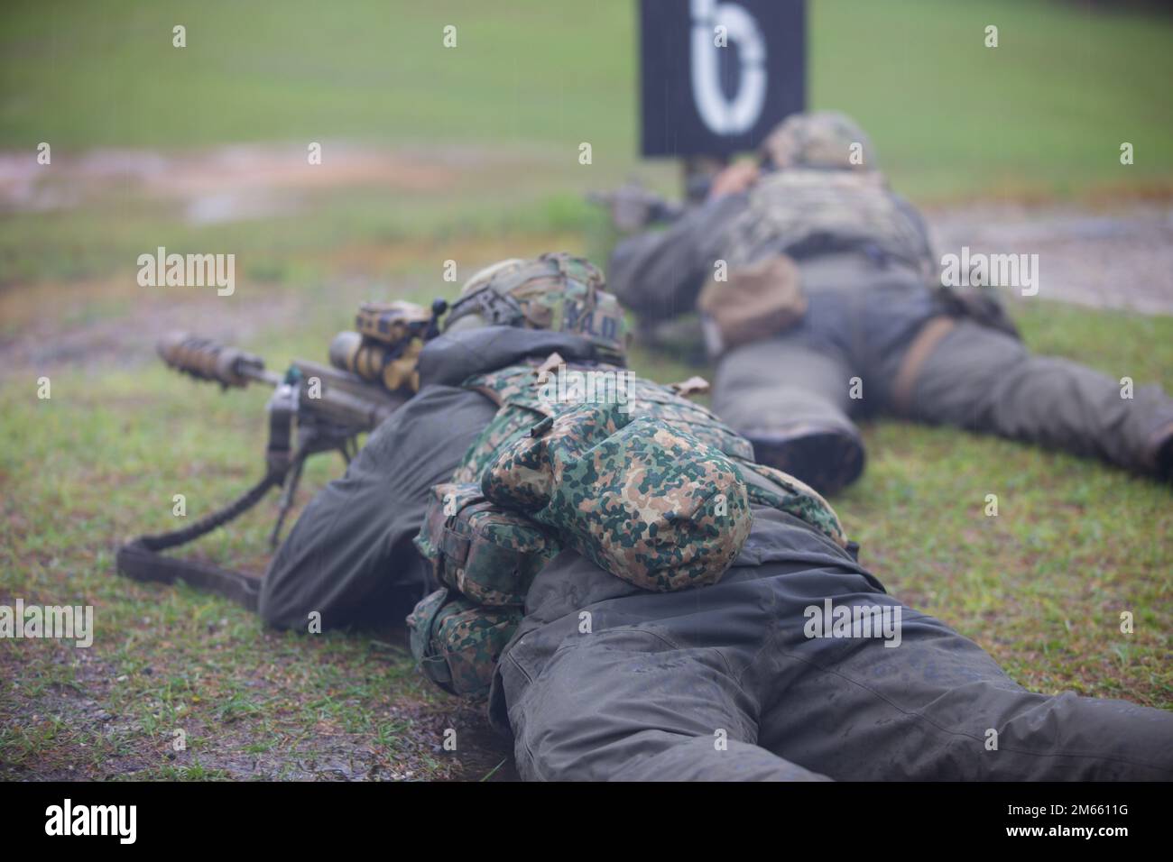 A group of Dutch Snipers, fries their Sniper Rifles at their assinged ...