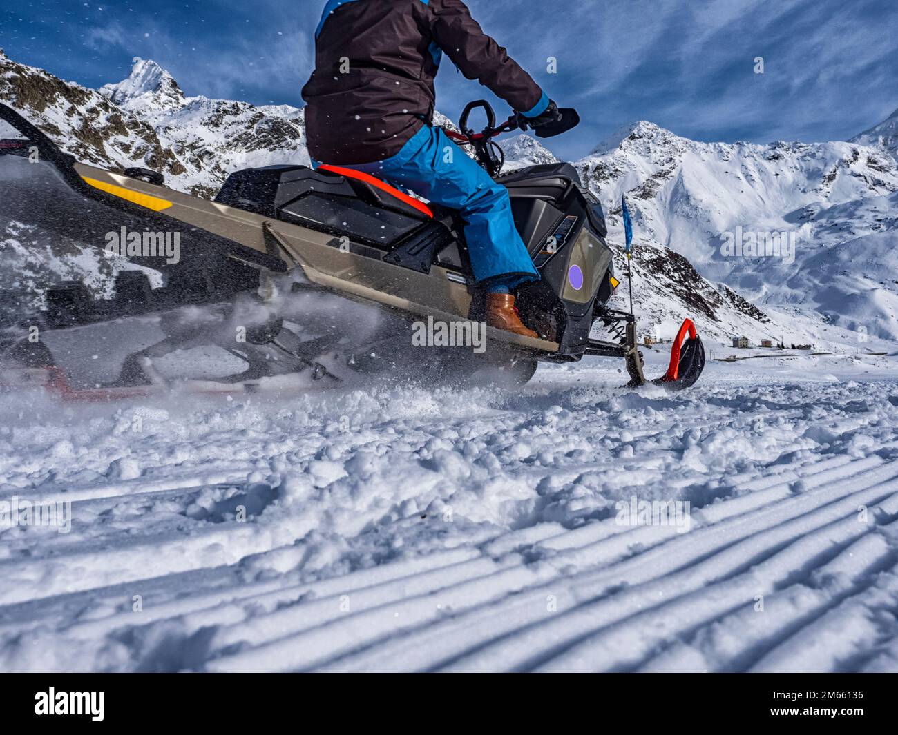 Snowmobiling alps hi-res stock photography and images - Alamy