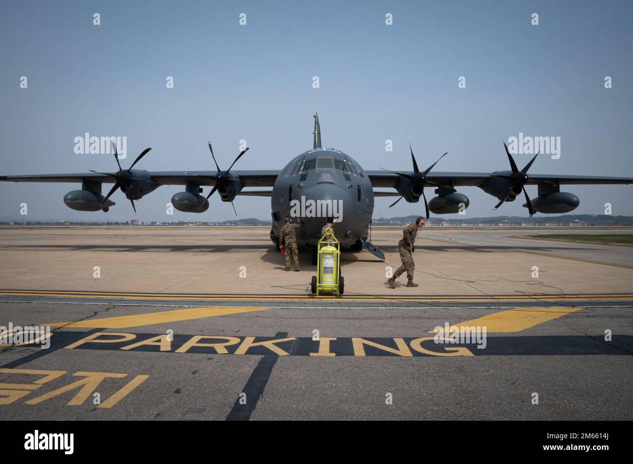 Airmen assigned to the 79th Rescue Squadron perform pre-flight ...