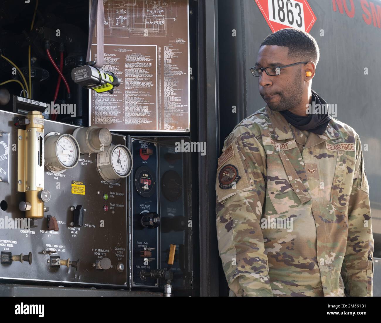 U.S. Air Force Airman 1st Class Uriah Stewart, a 509th Logistic ...