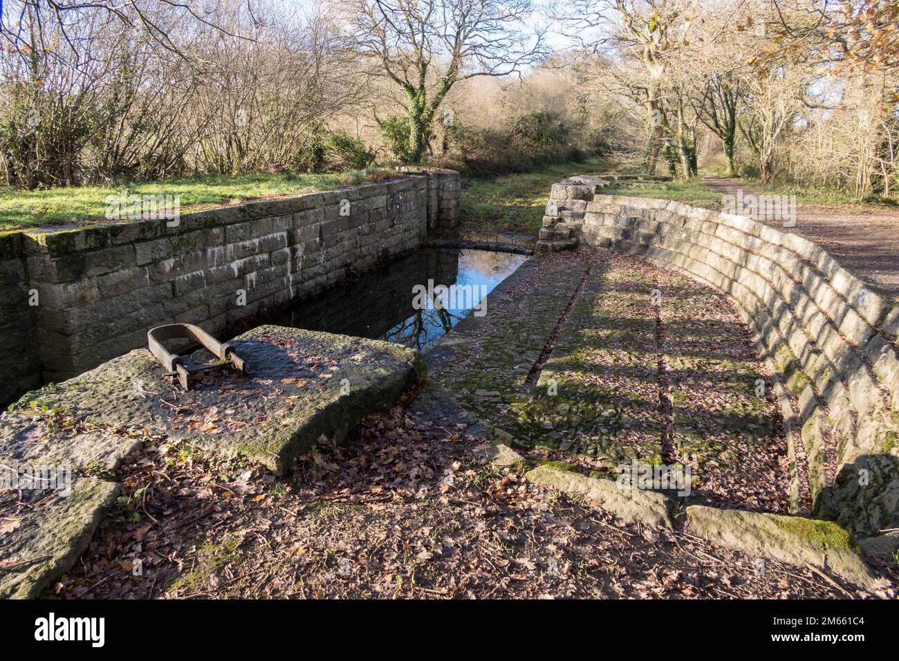 UK, England, Devonshire. The Stover Canal Graving Dock Lock on The ...