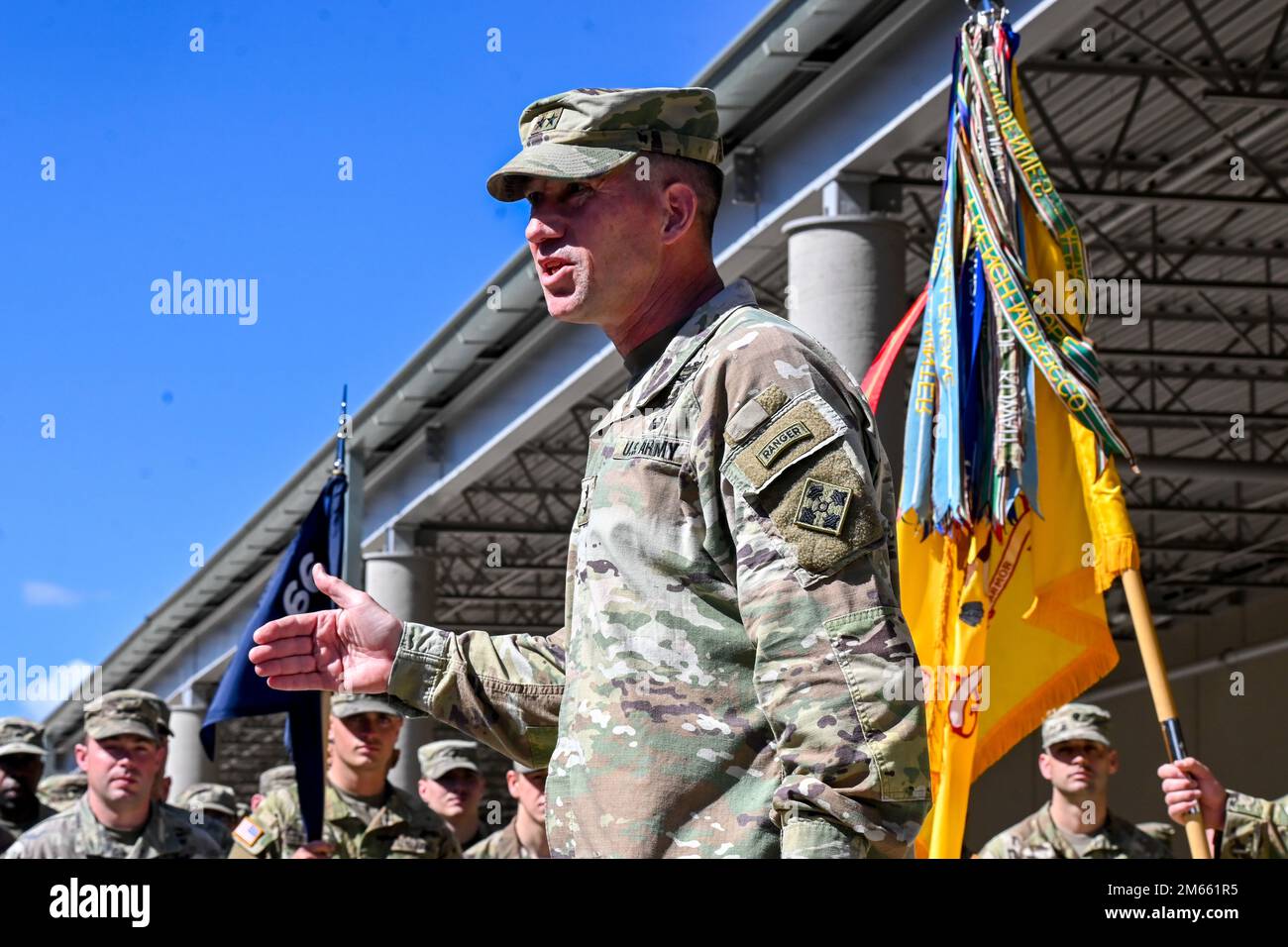 Maj. Gen. David Hodne, commanding general of the 4th Infantry Division ...