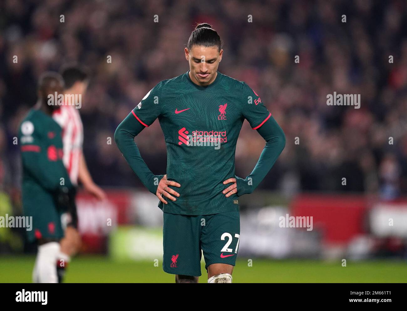 Liverpool's Darwin Nunez during the Premier League match at the Gtech ...