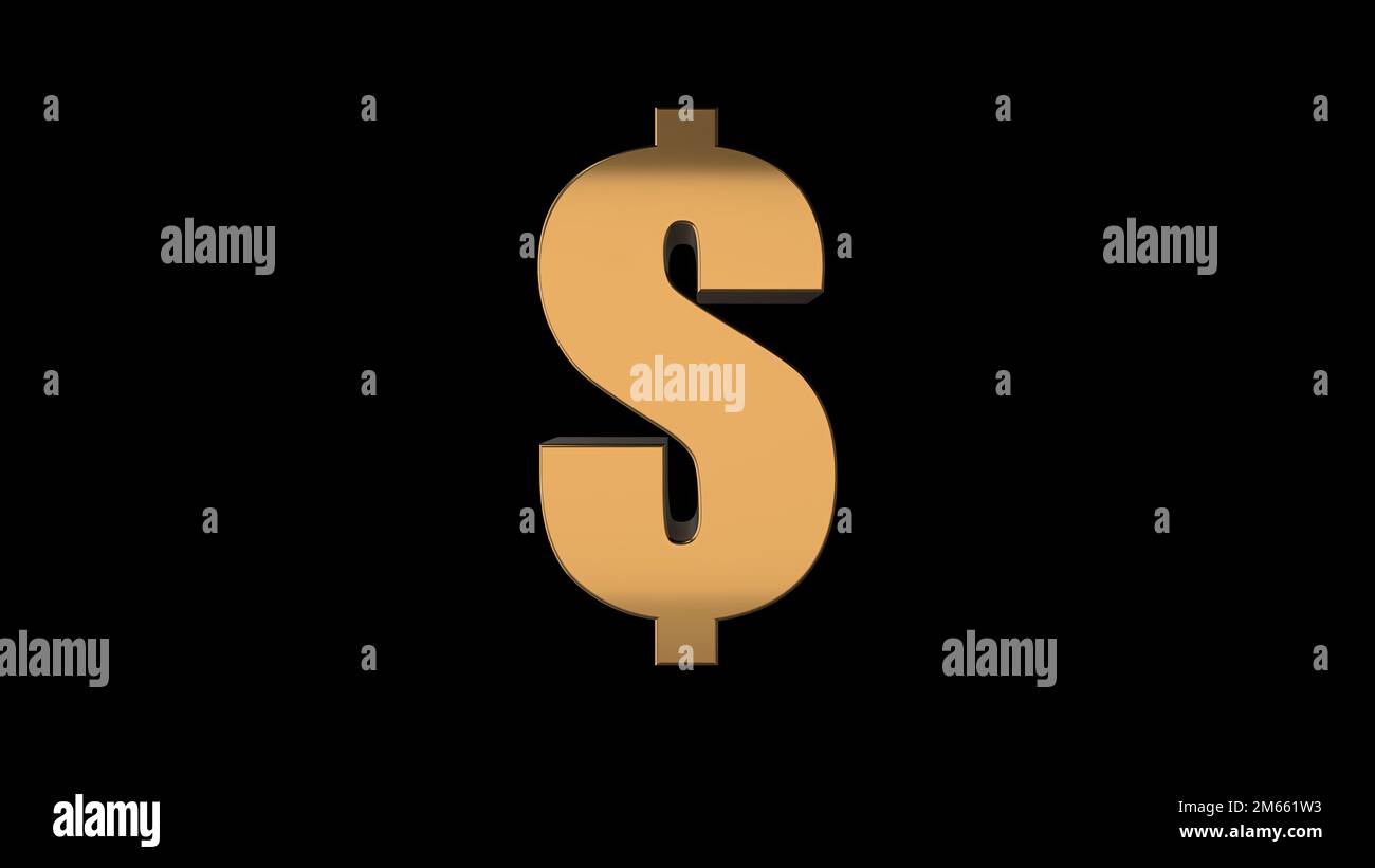 Dollar sign. Computer generated 3d render Stock Photo - Alamy