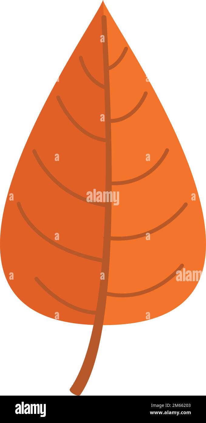 Red tree leaf icon flat vector. Plant decoration. Autumn fall isolated ...