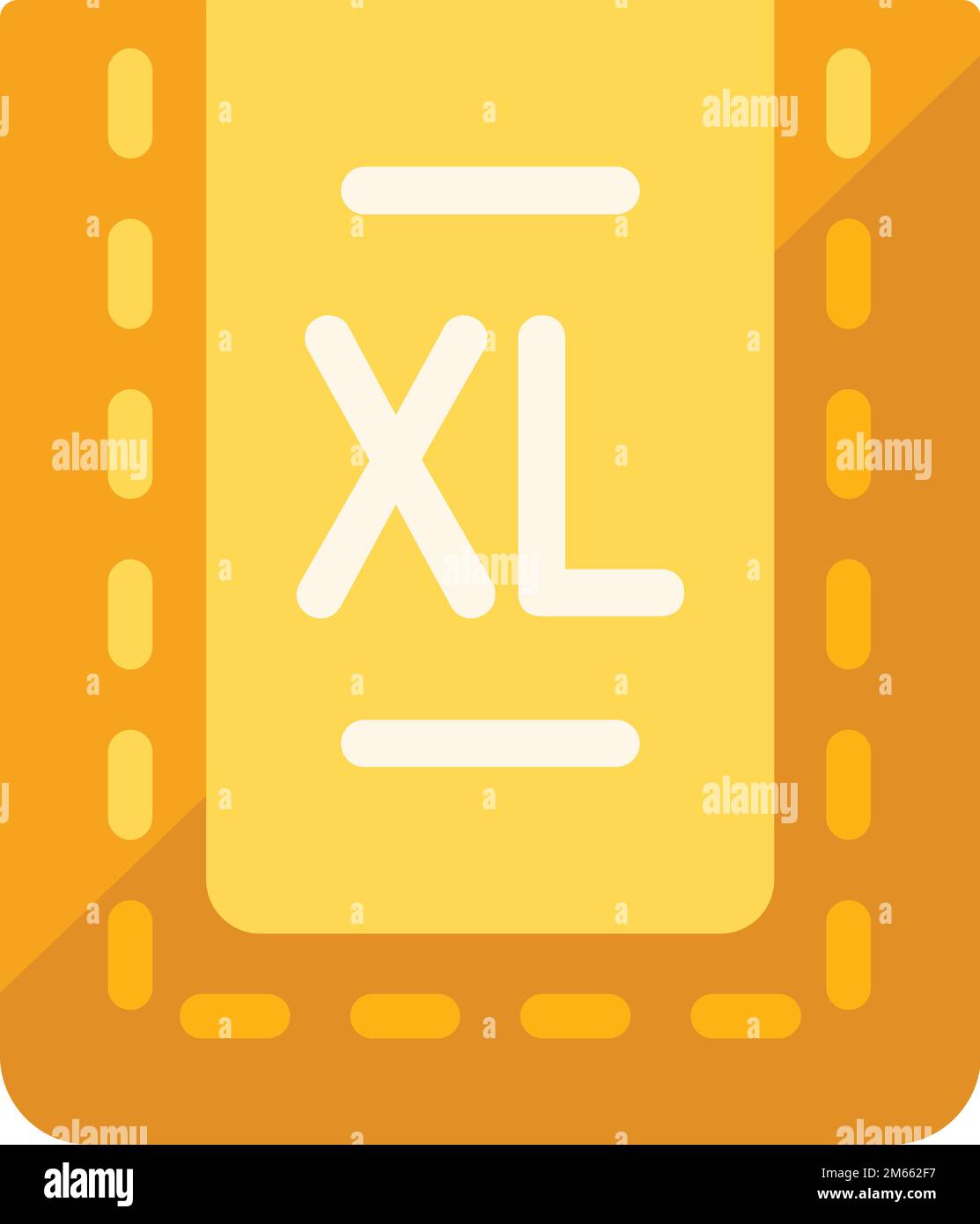 Xl label icon flat vector. Fabric cloth. Fabric material isolated Stock ...