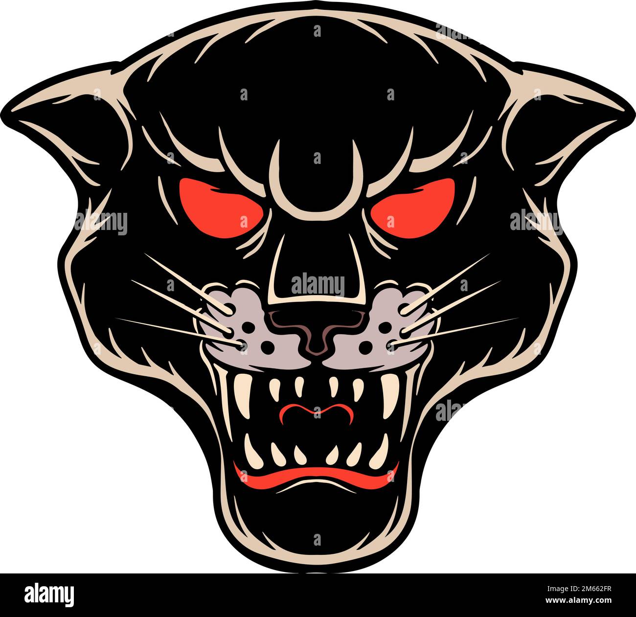 Black puma teeth Stock Vector Images - Alamy