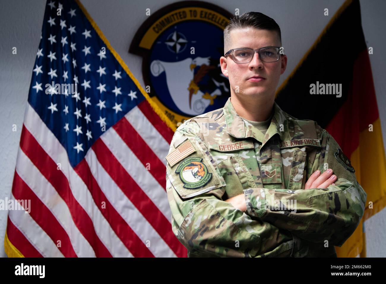 U.S. Air Force Senior Airman Brandon George, 700th Contracting Squadron ...