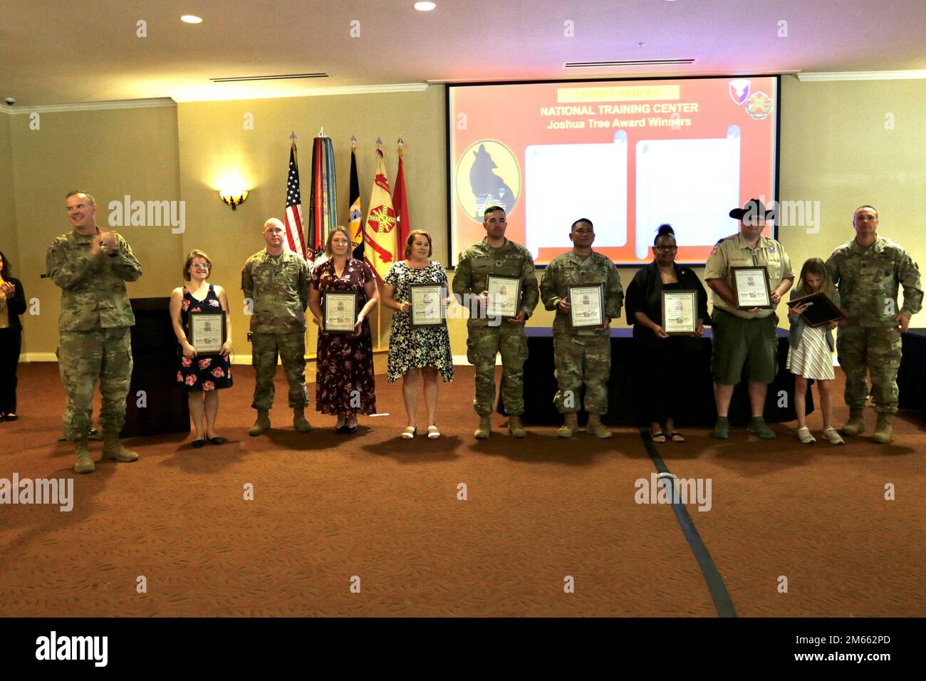 Brig. Gen. Curt Taylor presents the first year of Joshua Tree award ...