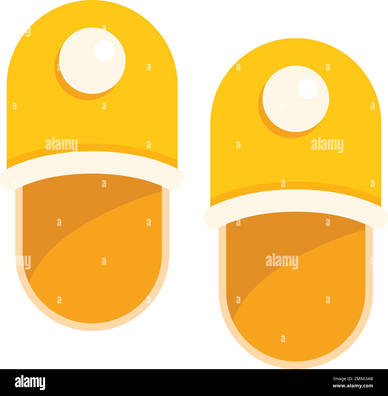 Room slippers icon flat vector. Interior room. Decor life isolated ...
