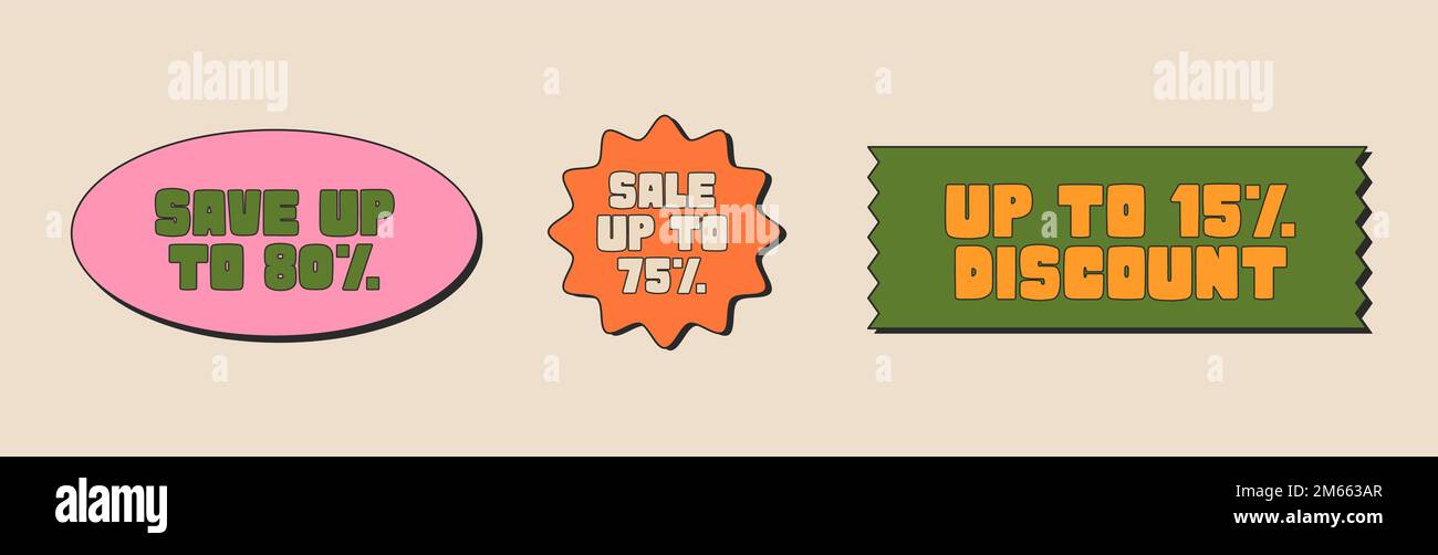 Sticker pack. Up to 15 discount. Peeled Paper Stickers Stock Vector ...