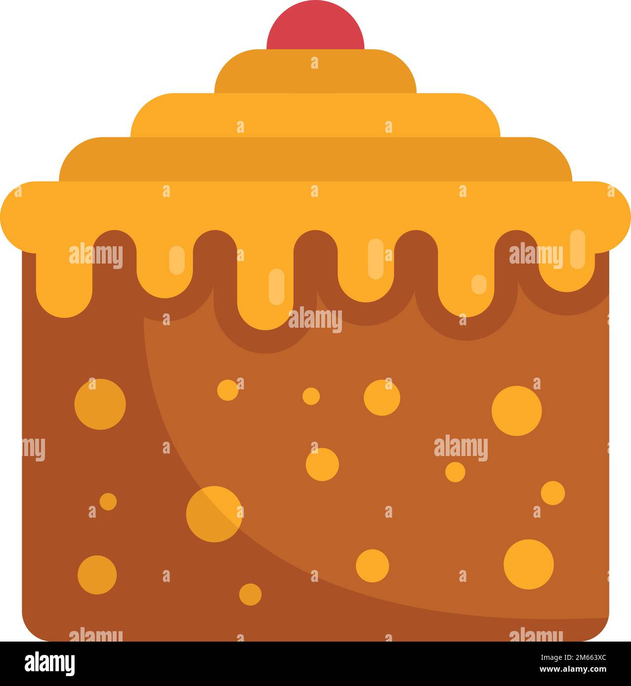 Bakery cake icon flat vector. Sweet cream. Food sweet isolated Stock ...