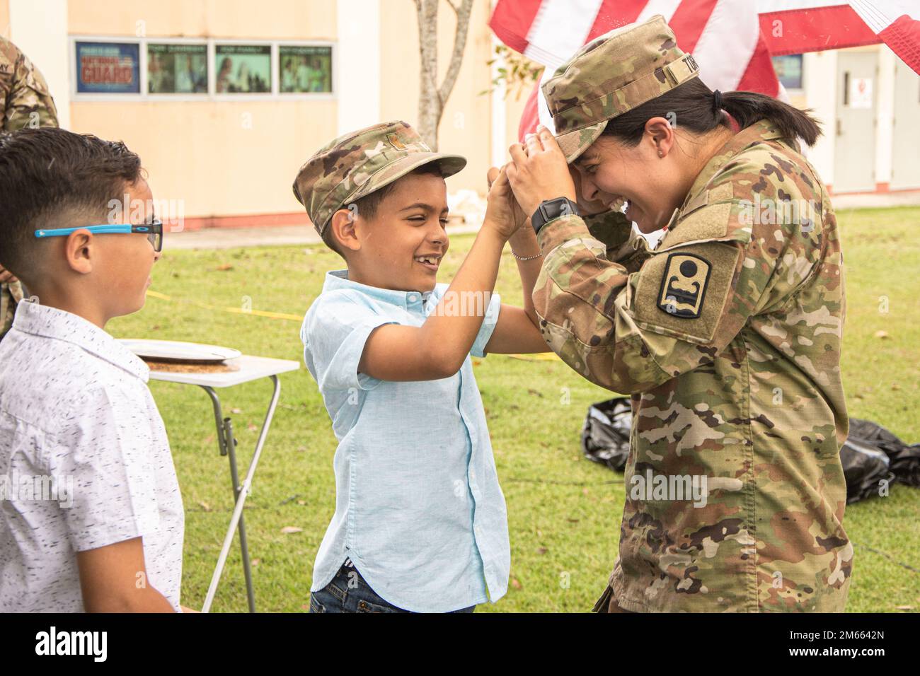 Juan Kedniel Rivera Torres places the patrol cap with the new rank of ...