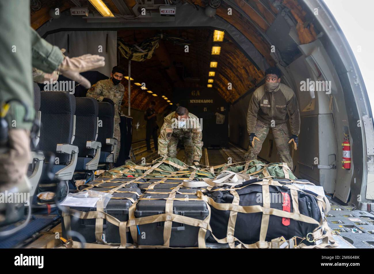 Airmen from the 728th Air Mobility Squadron and the 496th Air Base ...