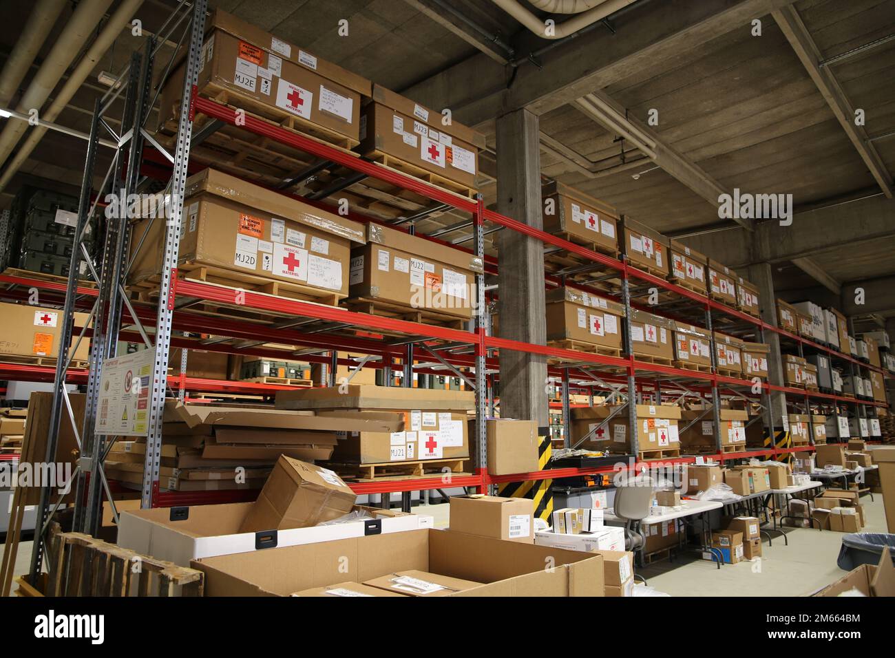 The Army stores class 8 medical materiel in a warehouse at Dülmen Tower ...