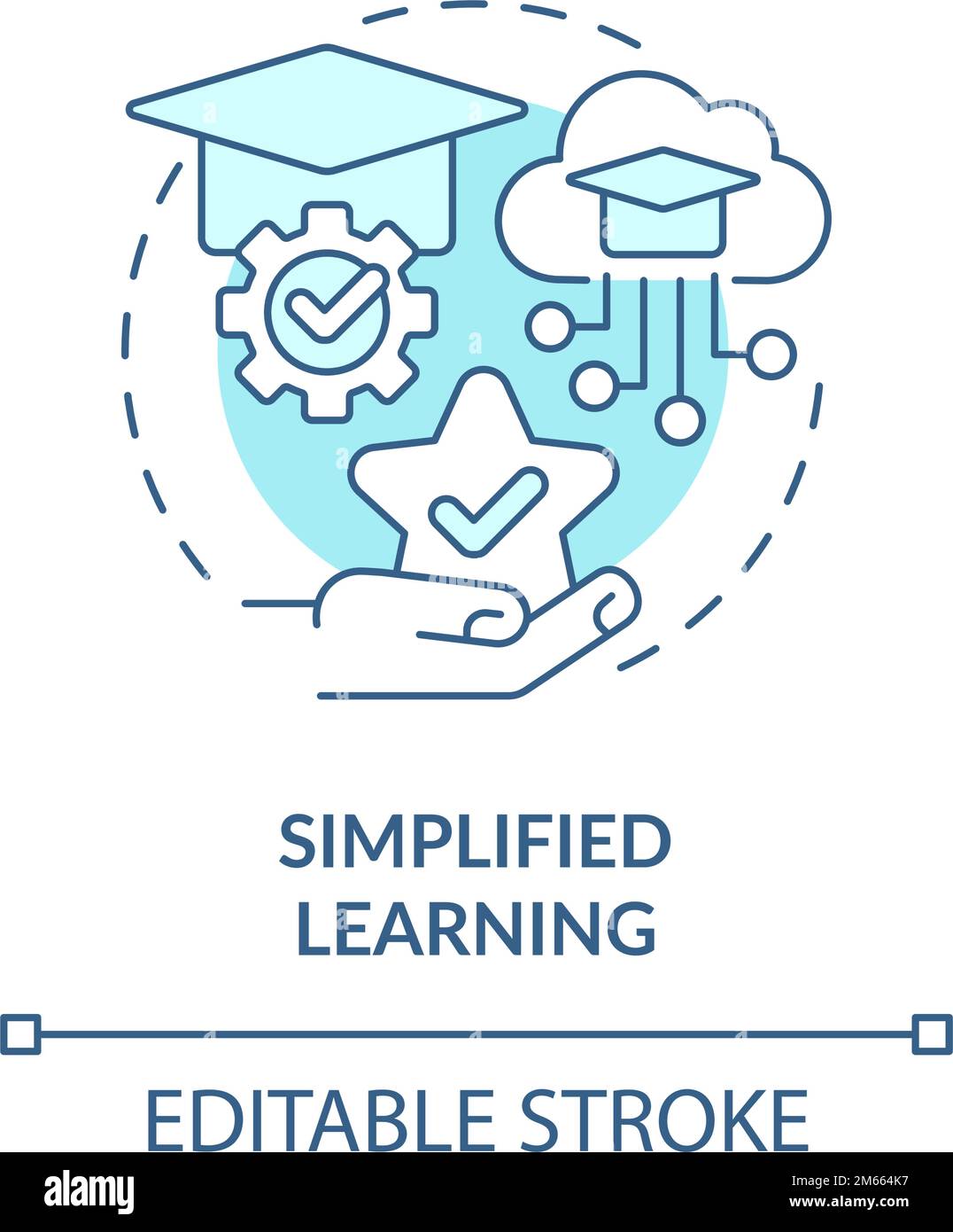 Simplified Learning Blue Concept Icon Stock Vector Image And Art Alamy