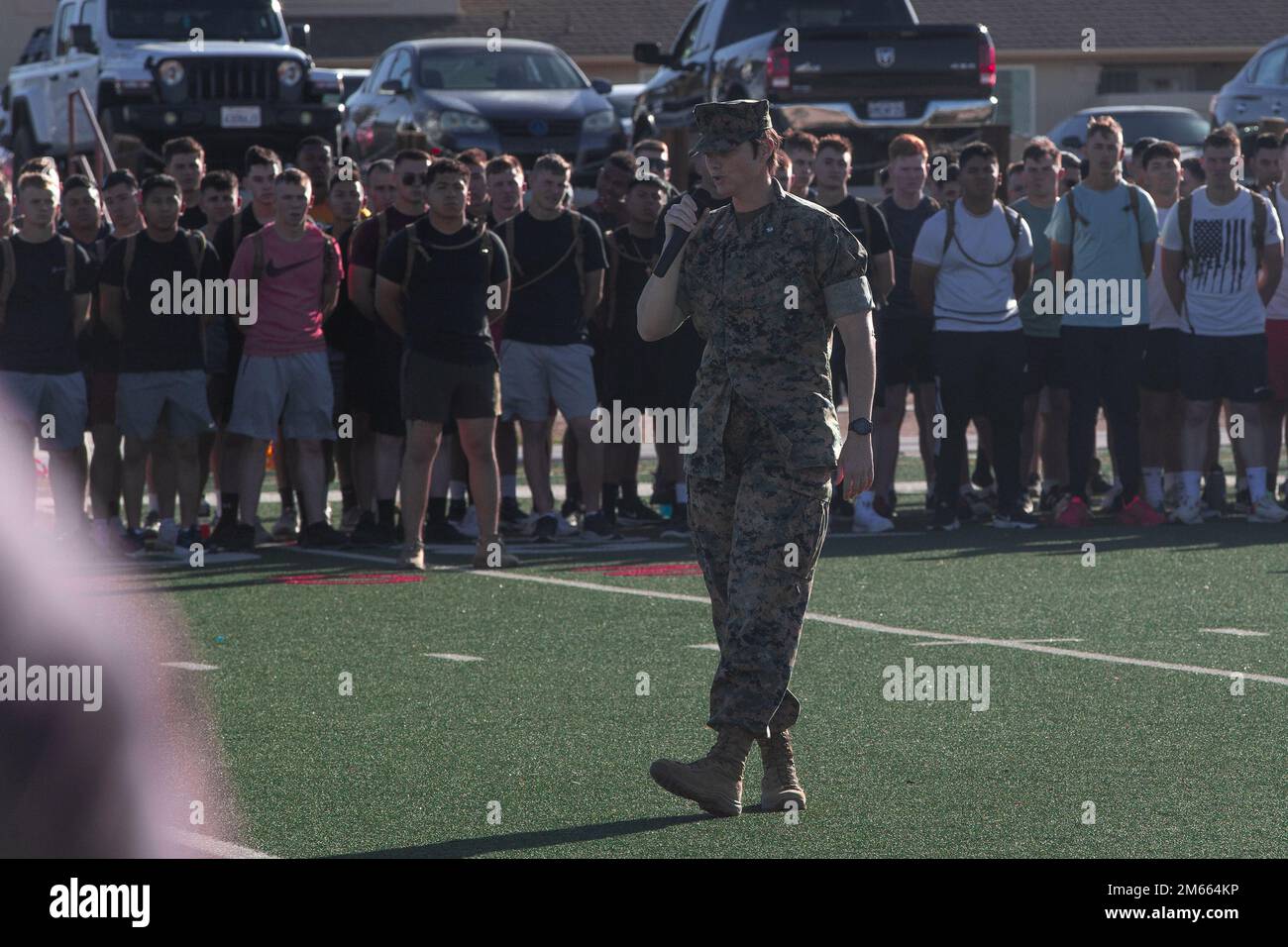 U.S. Marine Corps Lt. Col. Emma Tucker, commanding officer of Air ...