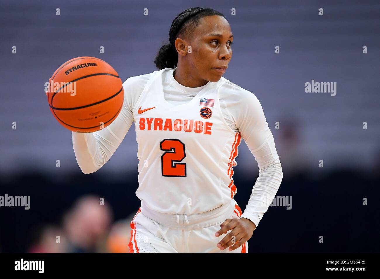 January 1, 2023: Syracuse Orange guard Dyaisha Fair (2) controls the ...