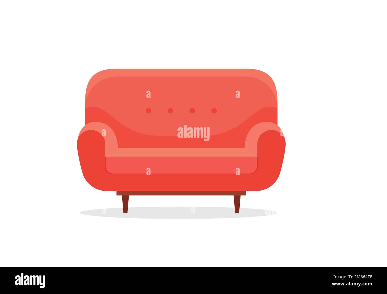 Comfortable sofa on white background. Isolated couch lounge in interior ...