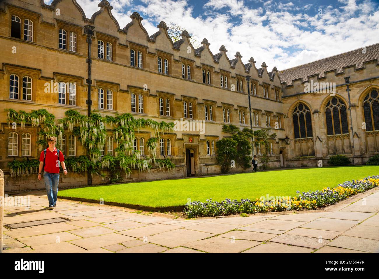 Jesus College Oxford University on Turl Street in England Stock Photo ...