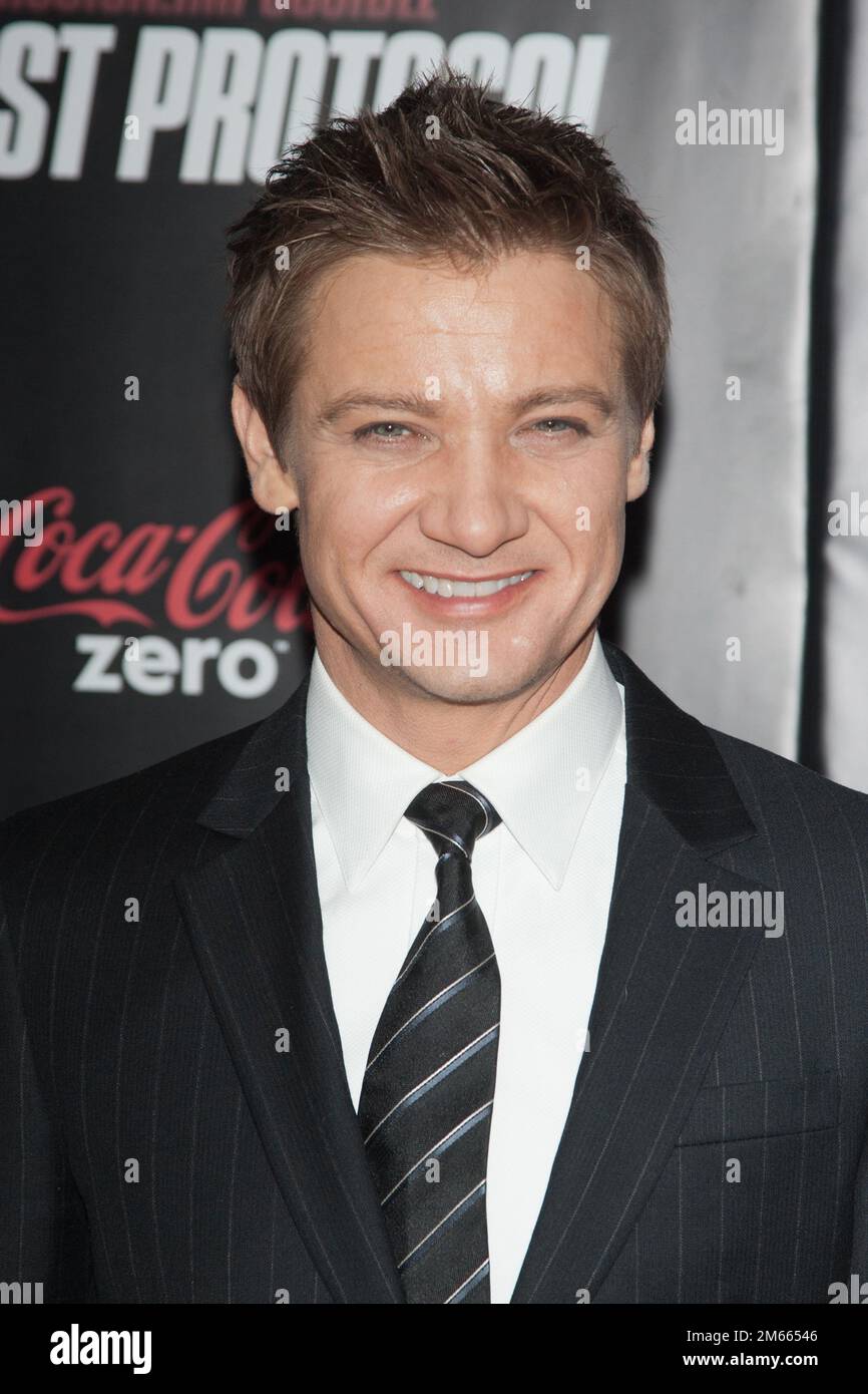 Jeremy Renner attends the "Mission: Impossible - Ghost Protocol" U.S ...