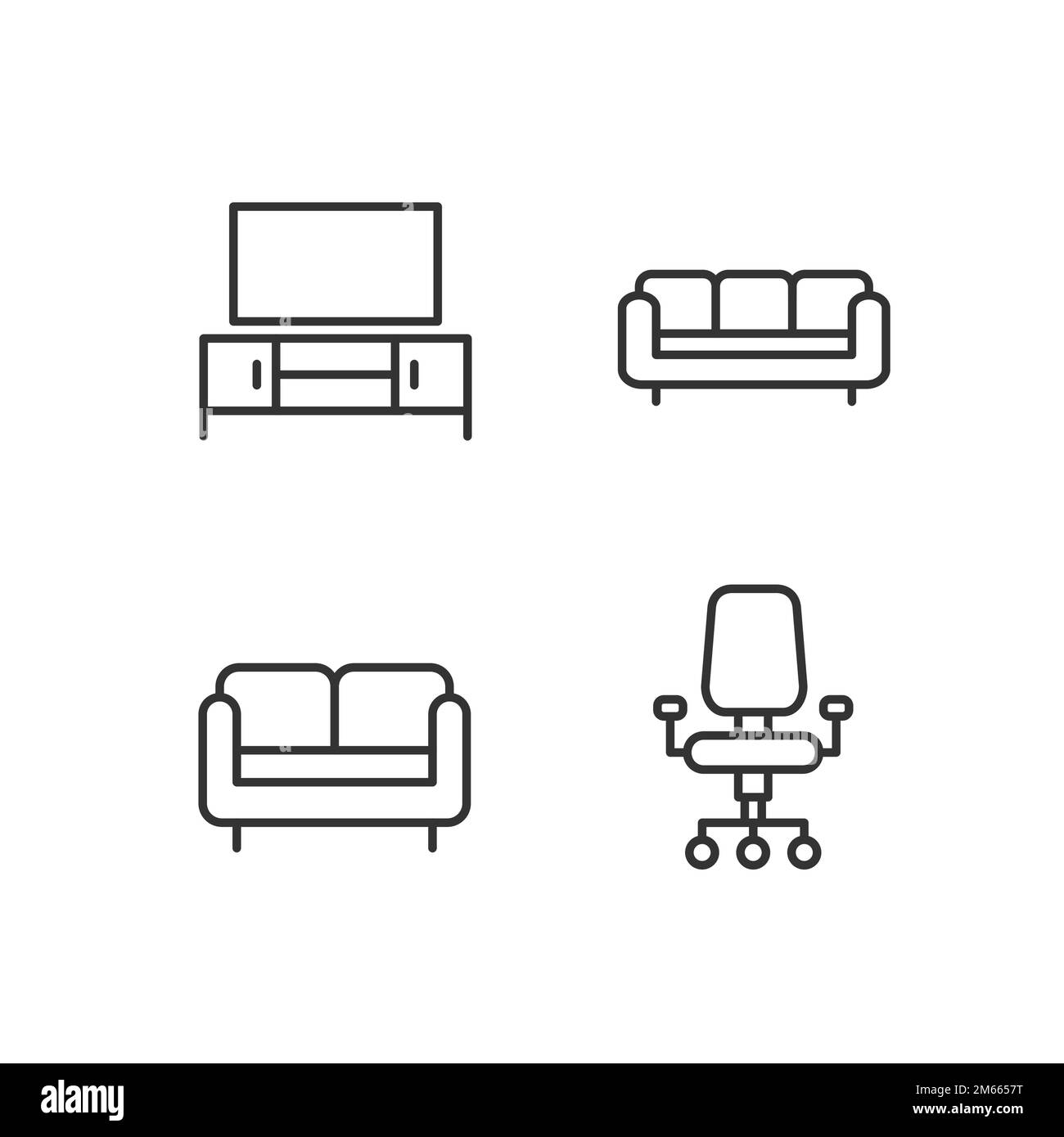 Department store line icons Cut Out Stock Images & Pictures - Alamy