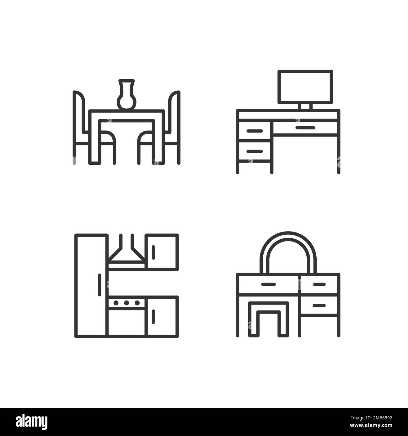 Furniture store interior dining table Cut Out Stock Images & Pictures ...