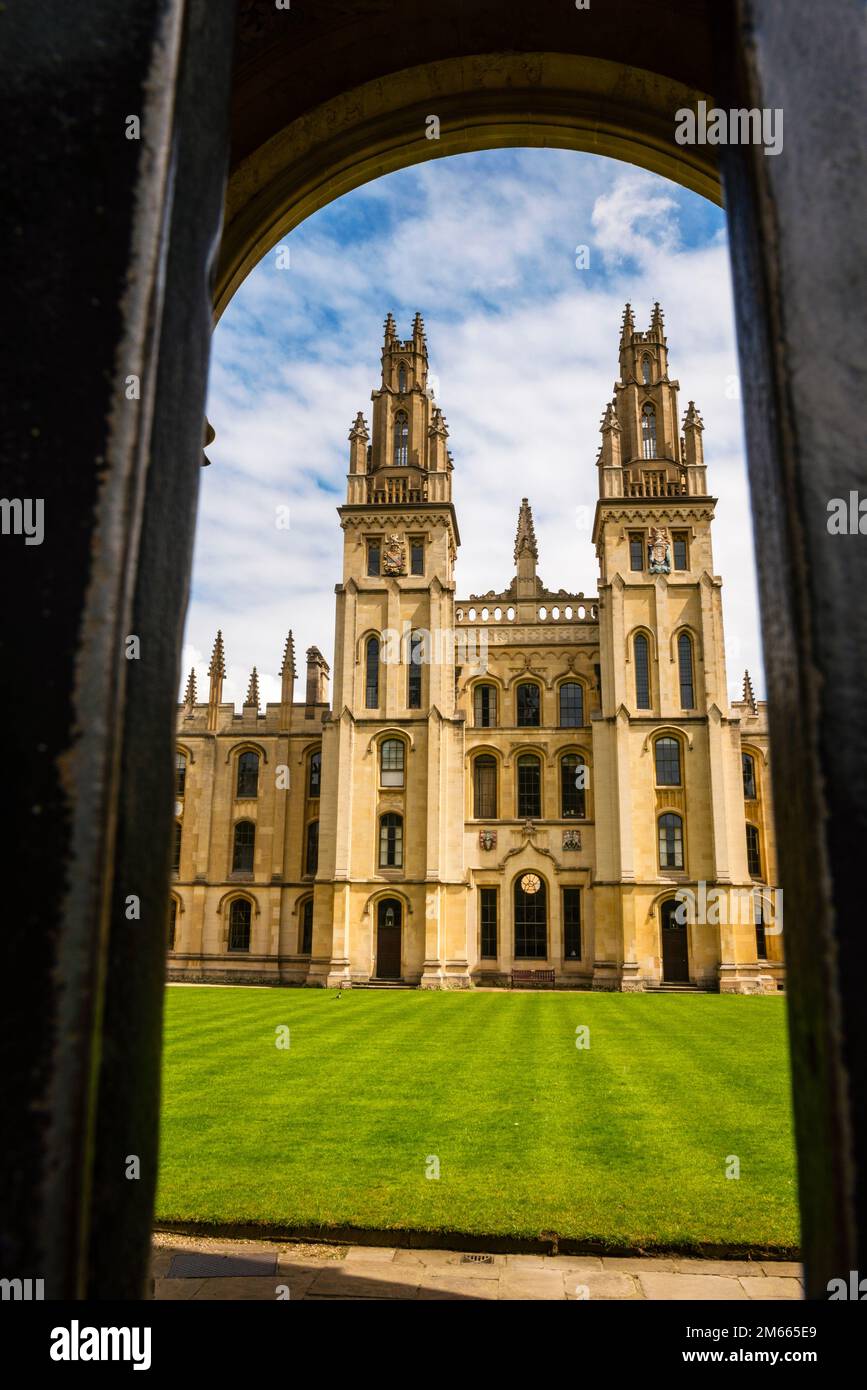 All Souls College captures the dreaming spires of Oxford City in its ...