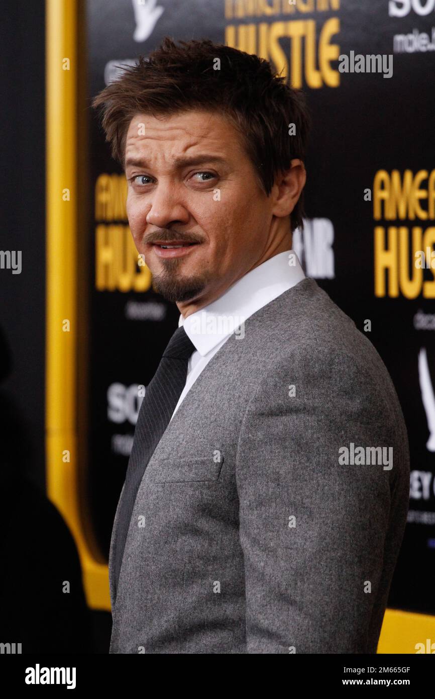 Actor Jeremy Renner attends the "American Hustle" screening at Ziegfeld ...