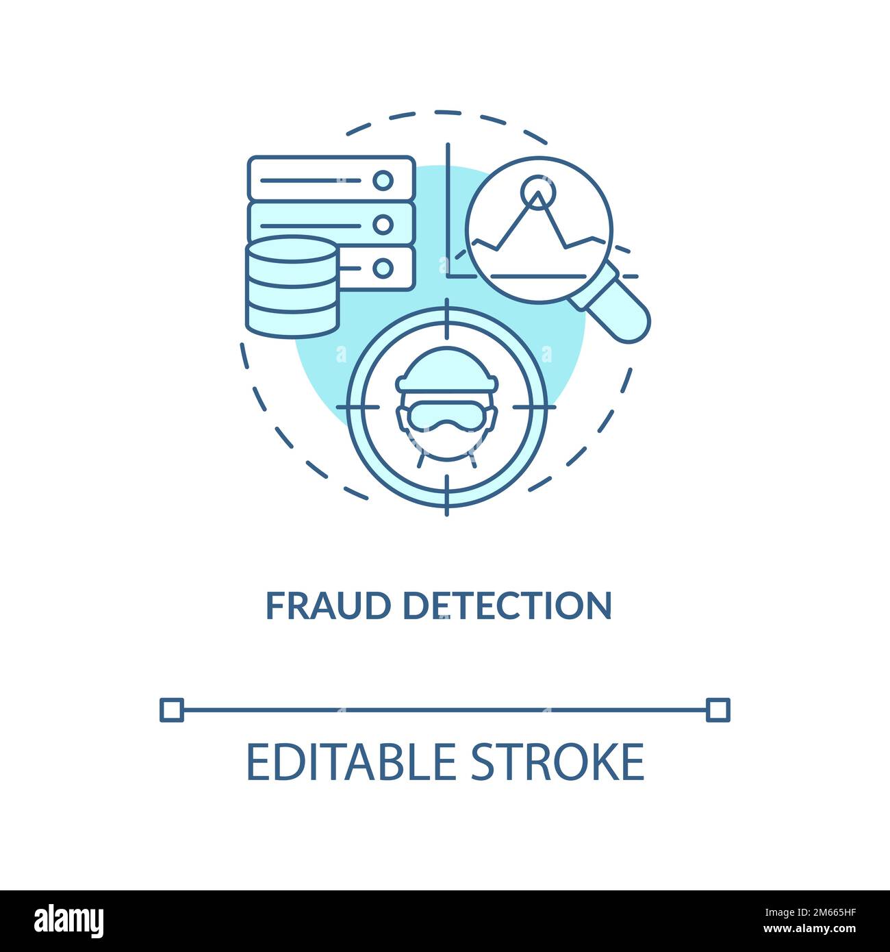 Fraud detection turquoise concept icon Stock Vector Image & Art - Alamy