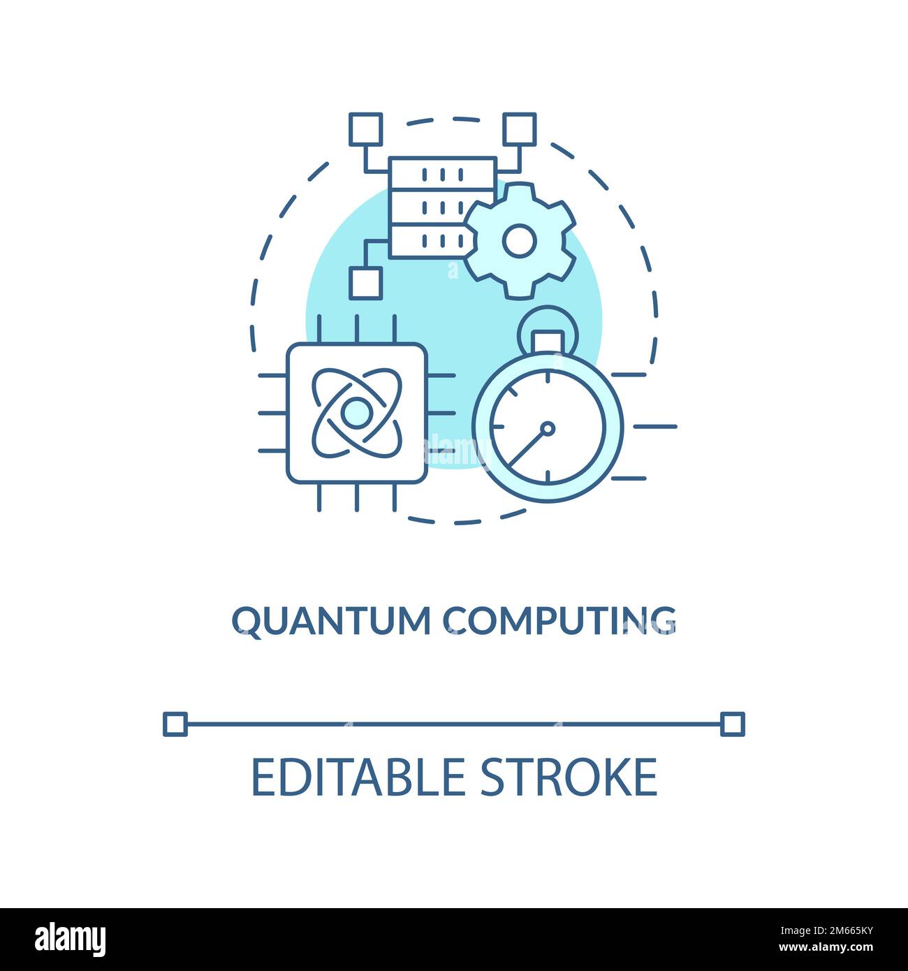 Quantum computing turquoise concept icon Stock Vector Image & Art - Alamy