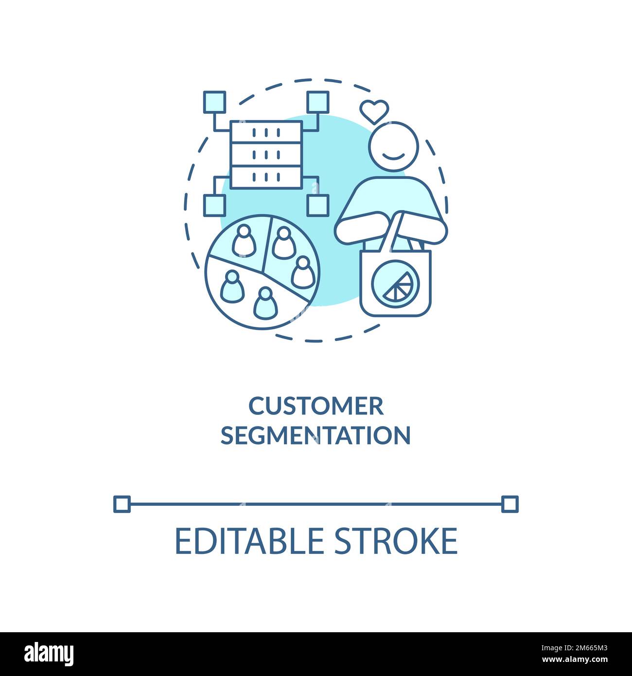 Customer segmentation turquoise concept icon Stock Vector Image & Art - Alamy