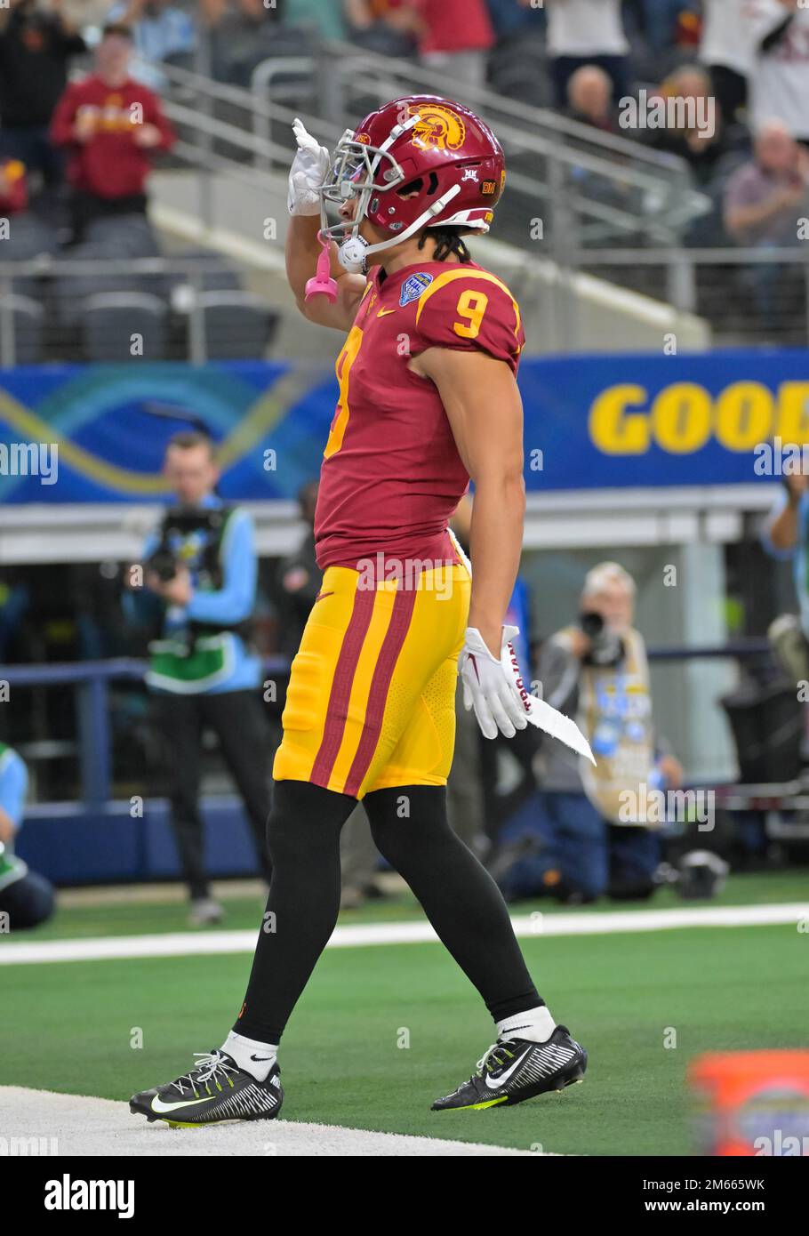 Arlington, Texas, USA. 2nd Jan, 2023. USC Trojans wide receiver Michael ...