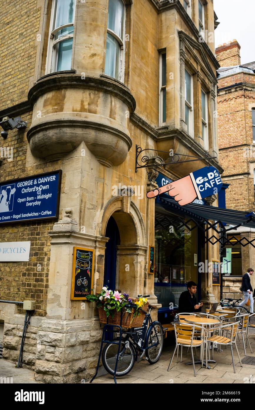 Stone building with turreted feature and triangle pediment in Oxford ...