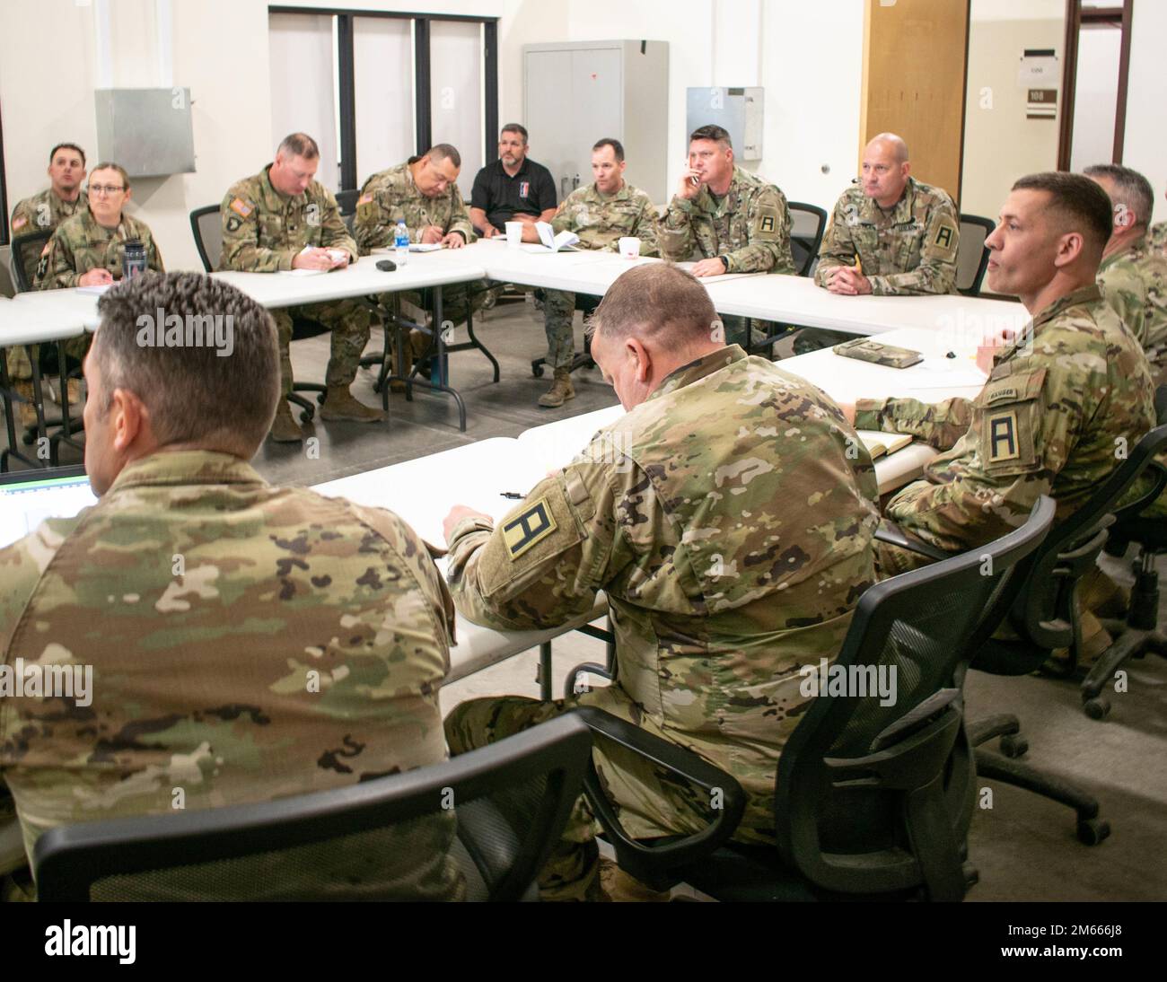 Maj. Gen. Joseph Edwards (center right), commanding general of Division ...