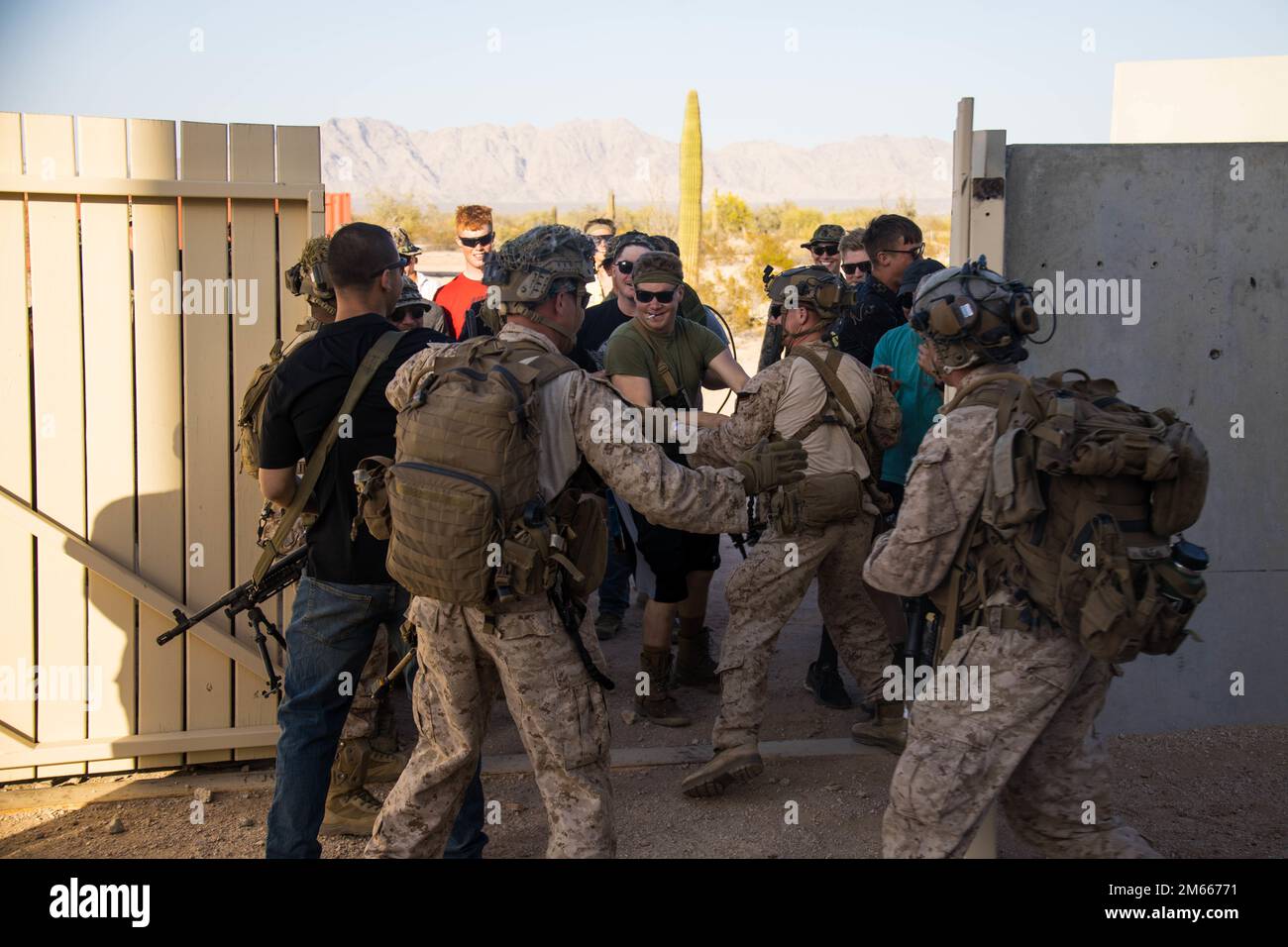 U.S. Marine Corps infantrymen assigned to 1st Battalion, 2nd Marine ...
