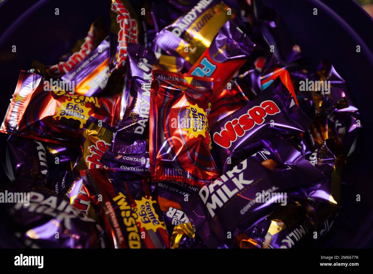 Cadbury Heroes chocolates in tin Stock Photo - Alamy