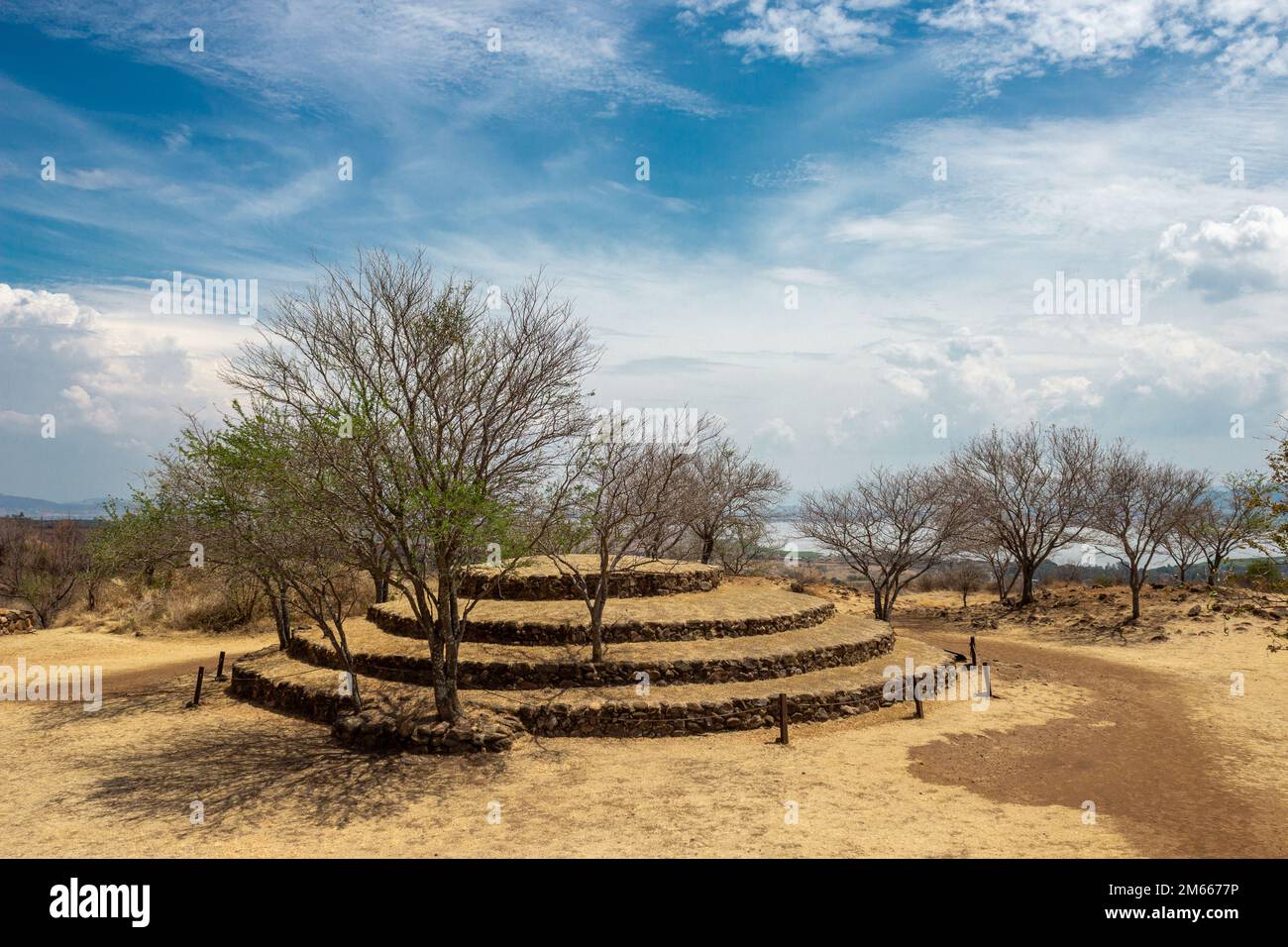 Guachimontones pyramids, archaeological site, Teuchitlan tradition on a ...