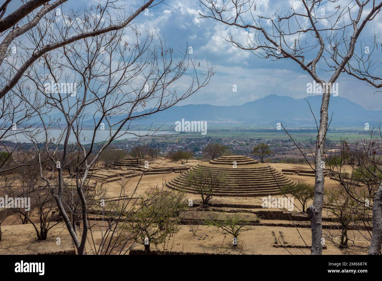 Guachimontones pyramids, archaeological site, Teuchitlan tradition on a ...