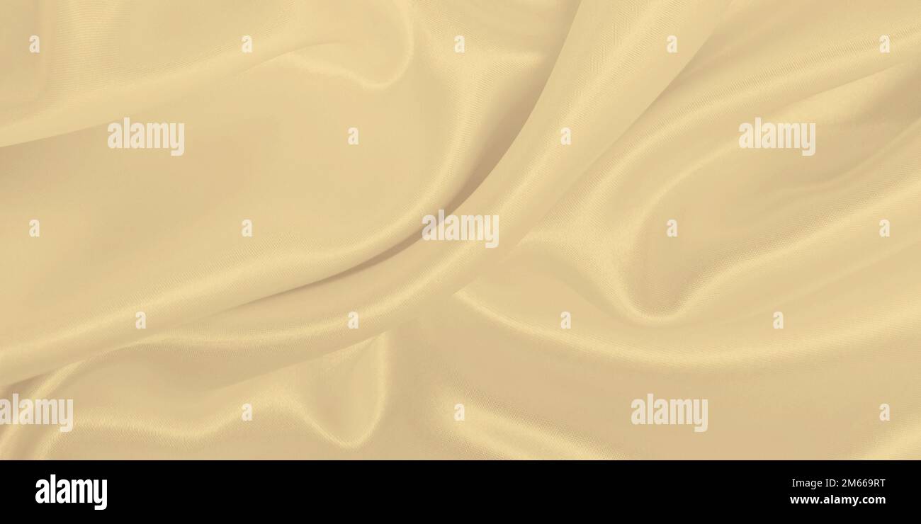 Smooth elegant golden silk or satin luxury cloth texture can use as ...