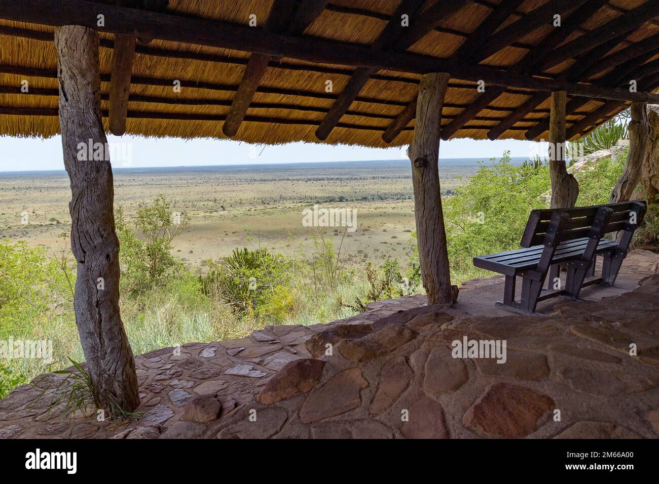 Overlooking the Savannah at Lower Sabie (Kruger NP, South Africa) from ...