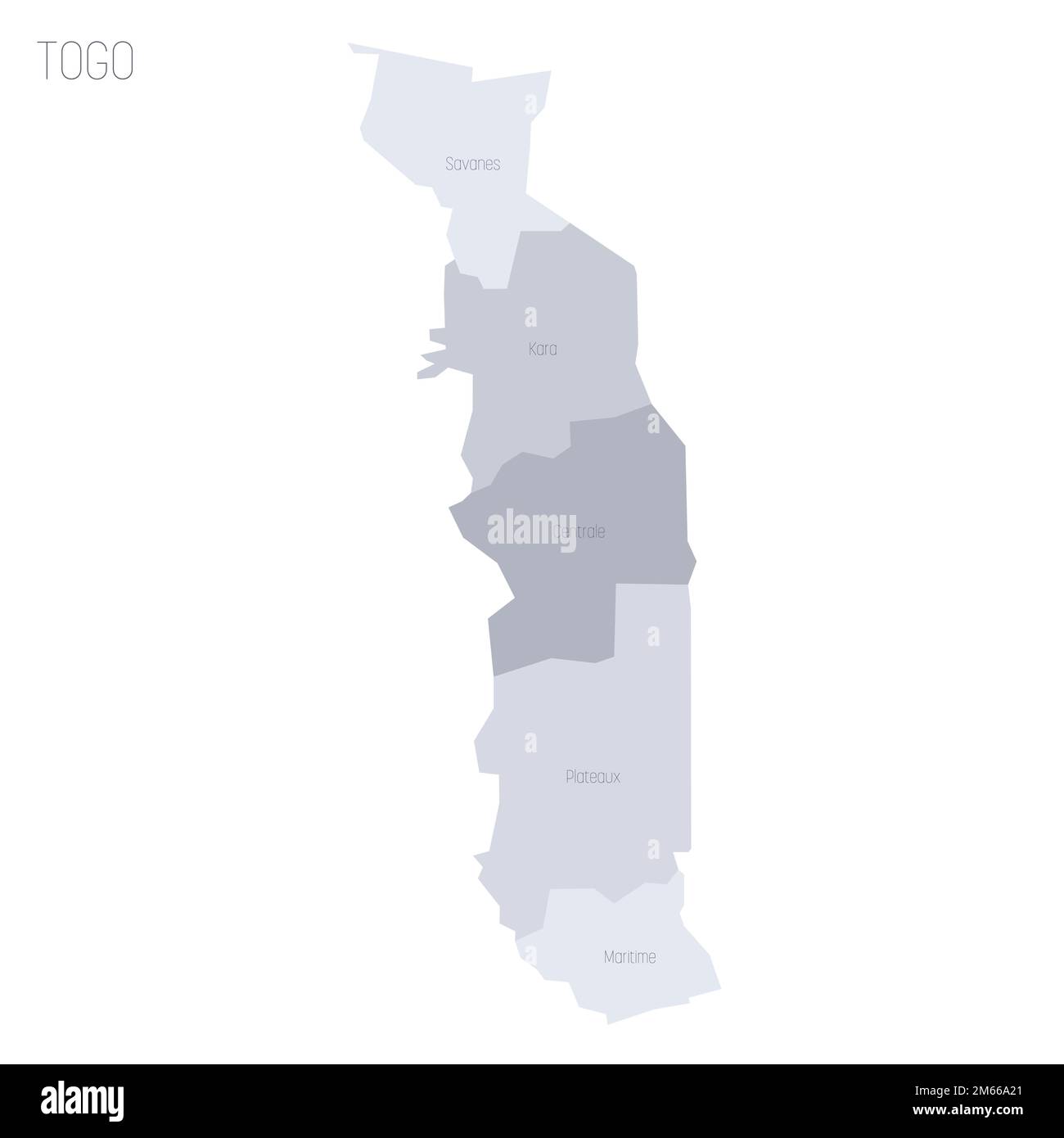 Togo with regions hi-res stock photography and images - Alamy