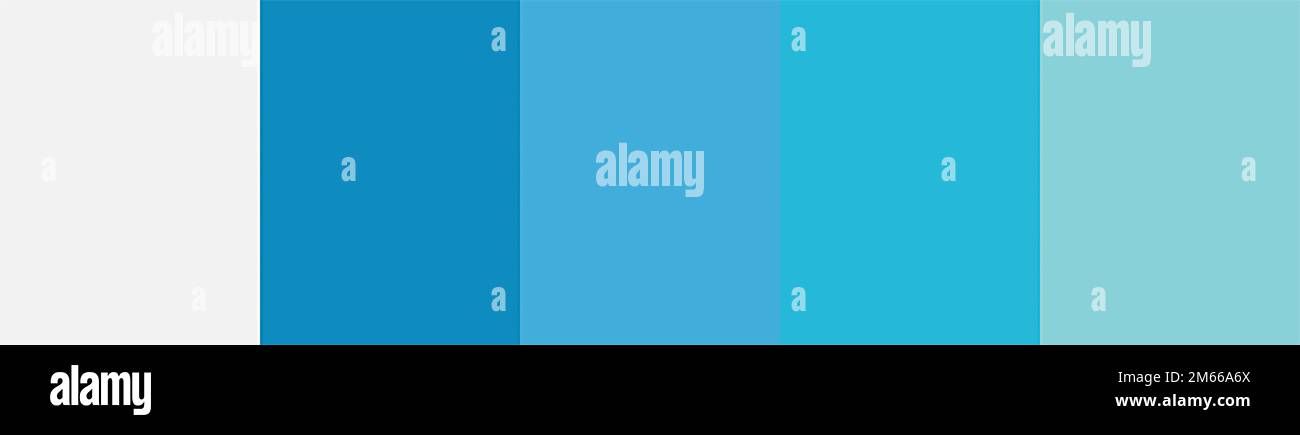 different blue color shades platte Stock Photo - Alamy